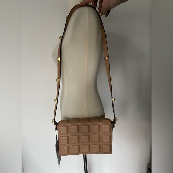 Zara | Bags | Nwt Tan Leather Zara Shouldercrossbody Handbag | Poshmark